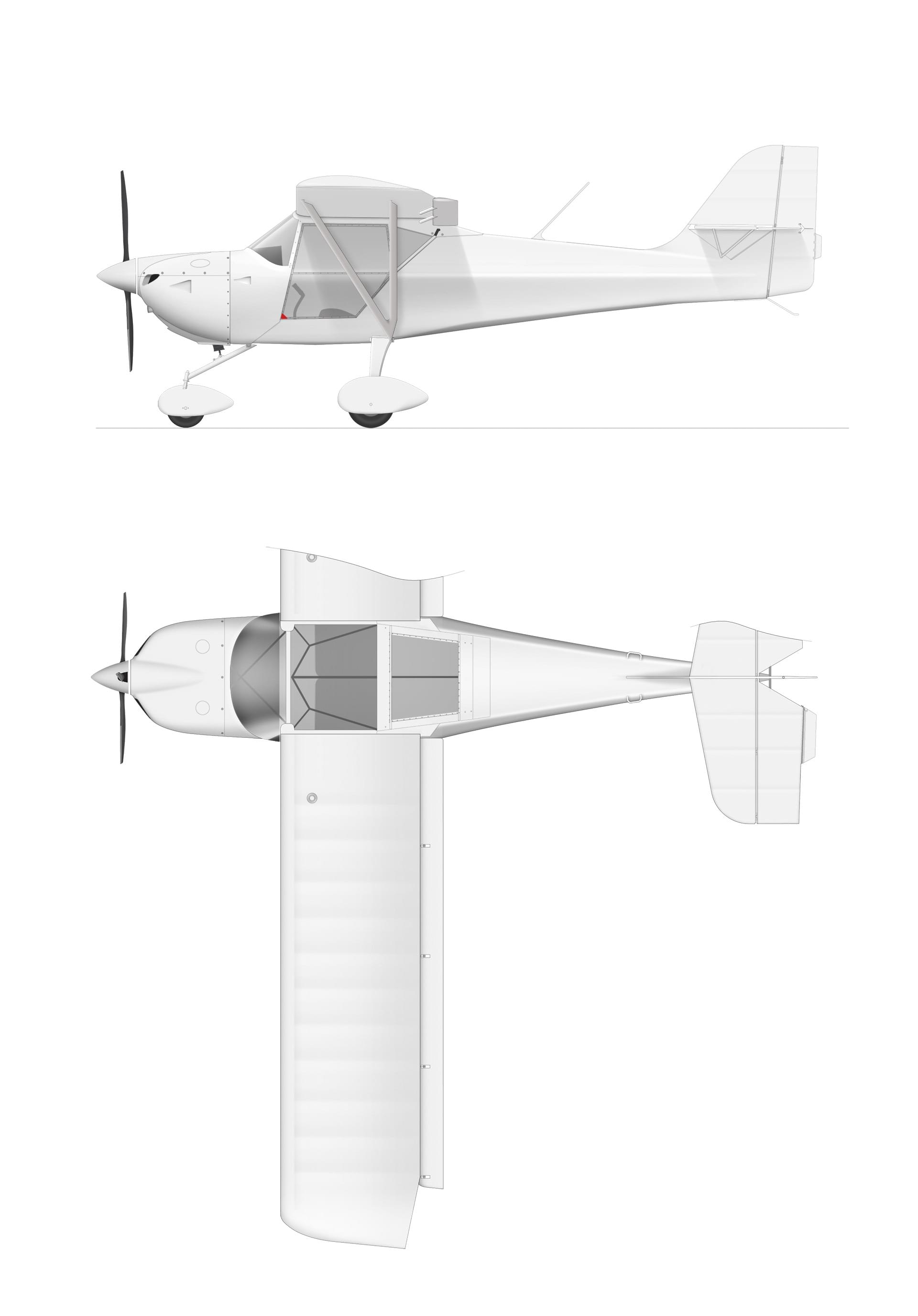 ULM EUROFOX ailes repliables - Caractéristiques techniques